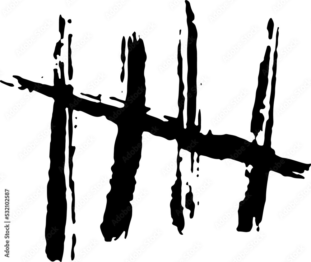 Jail hash symbol, prison tally marks, day counting Stock Illustration ...