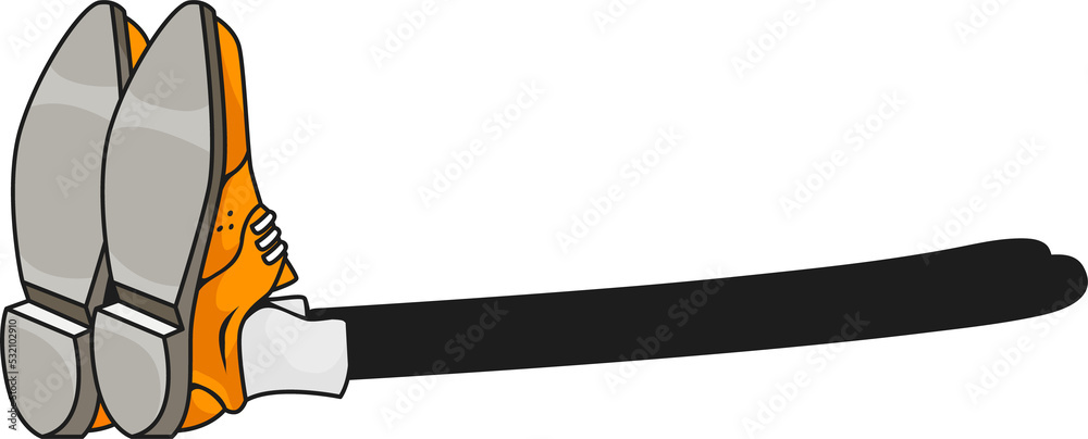 Cartoon lying legs, isolated comic feet in shoes Stock Illustration ...