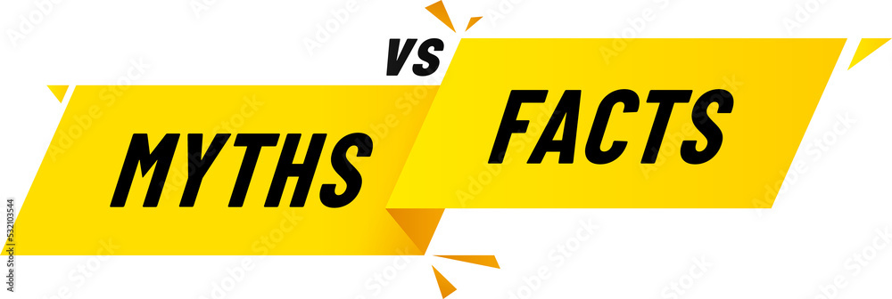 False and truth badge header, myths versus facts Stock Illustration ...