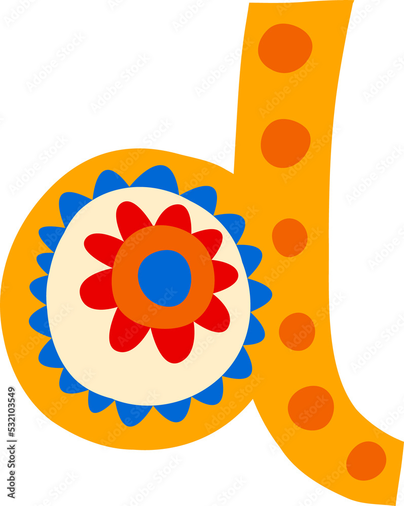 Mexican font cartoon letter, alphabet symbol Stock Illustration | Adobe ...
