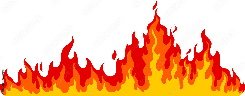 Cartoon Fire Border