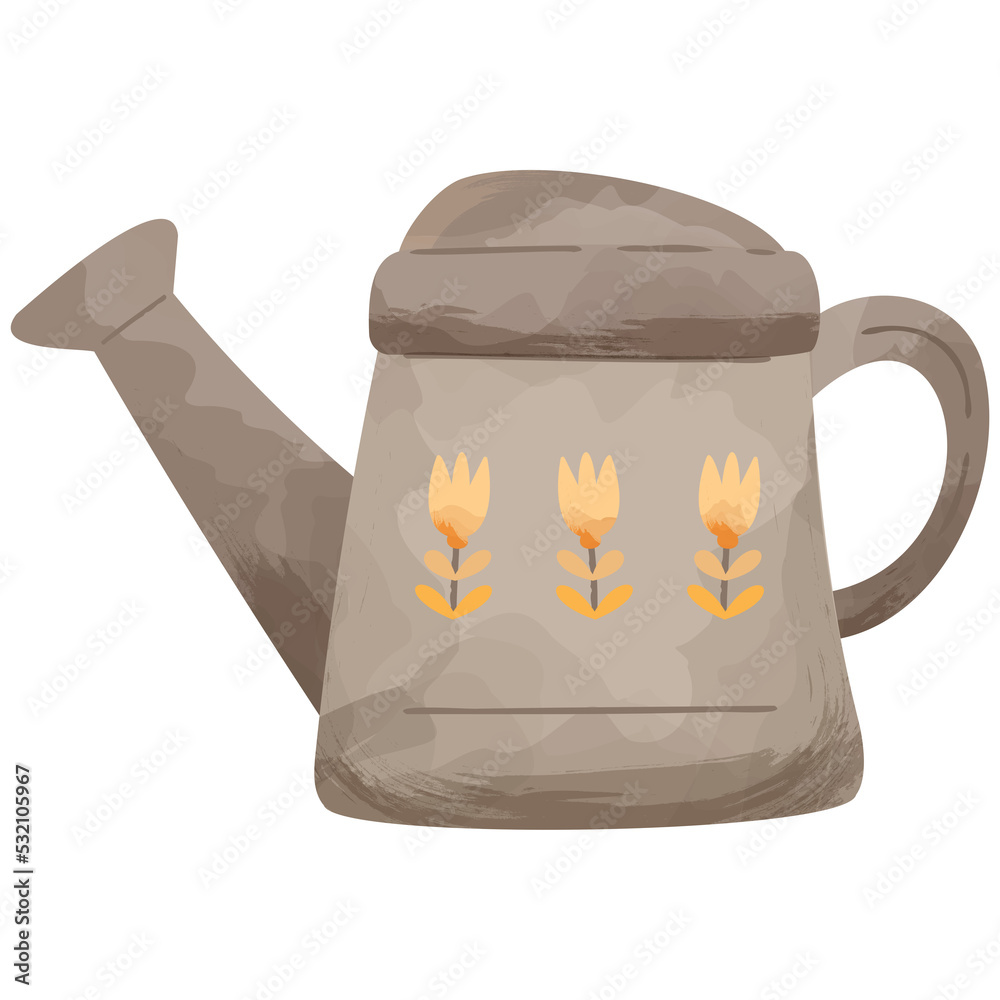 Watering Can Jug PNG Clipart Illustration Stock Illustration | Adobe Stock