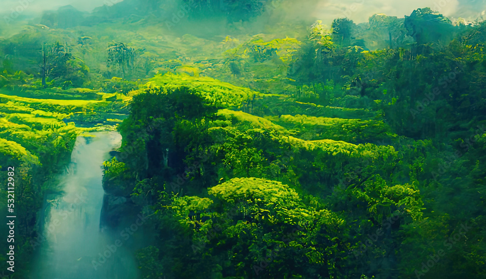 Eternal Legendary Forever Majestic Deep Forest Life Trees. Fantasy ...