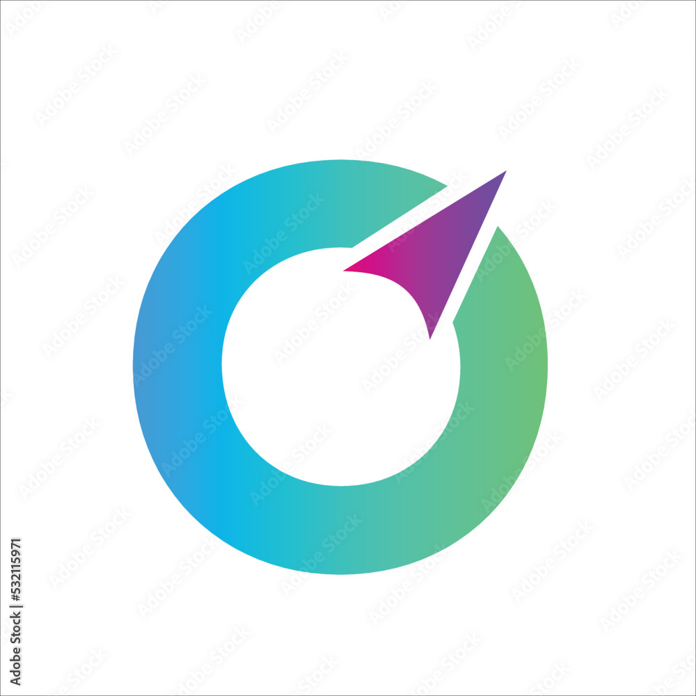alphabet letter o navigation compass logo symbol icon design Stock ...