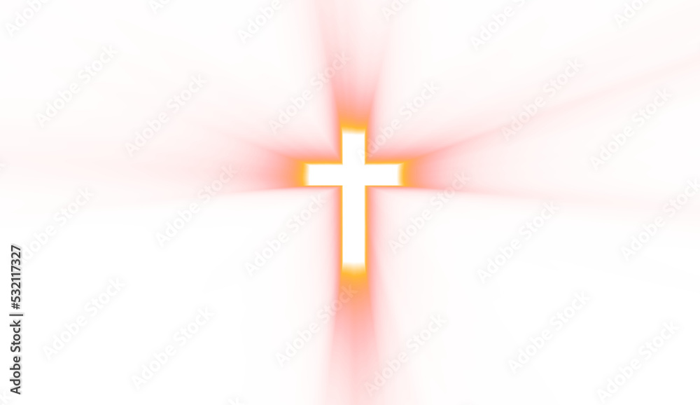 cross in the light Stock Illustration | Adobe Stock