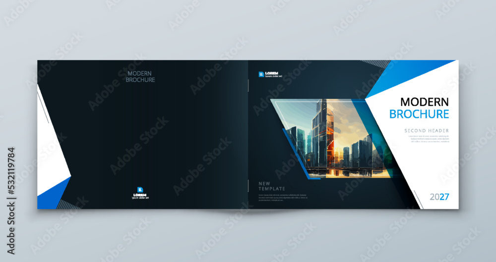 Horizontal Brochure template layout design. Corporate business annual ...