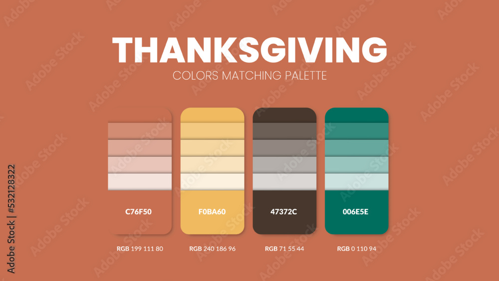 Thanksgiving Color Scheme Color Trends Combinations And Palette Guide Example Of Table Color
