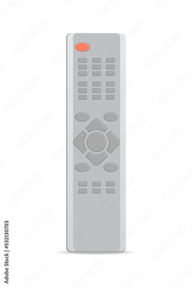 Remote control for satellite receiver icon. Front view modern infrared ...