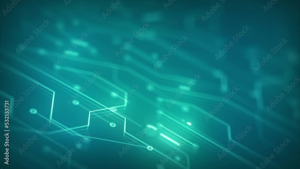 Hitech Computer Chipset Background Loop/ 4k animation of an abstract ...