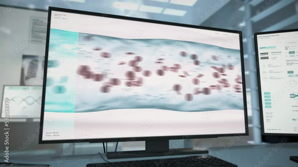 Vidéo Stock Medical Examination Computer Scans Patients Blood ...