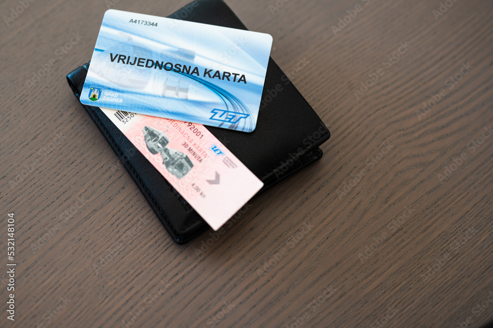 Zagreb, Croatia - September 21, 2022: ZET public transportation tickets ...