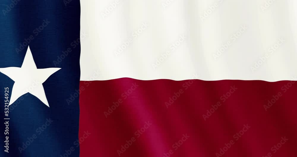 Texan flag seamless loop animation. 4k animation background with flag ...