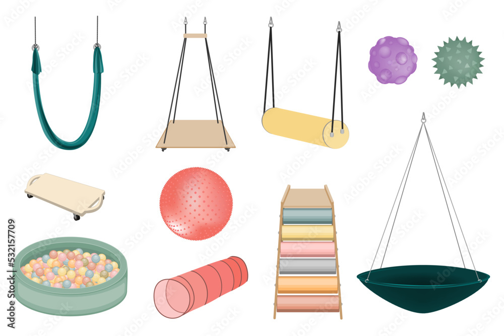 Equipment for kids playing and sensory rooms, ergotherapy, sensory ...