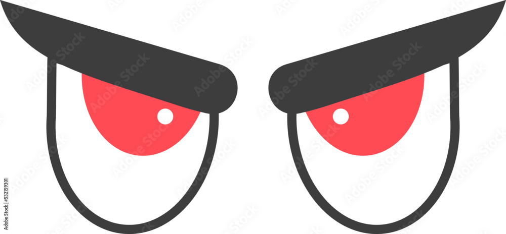 Cartoon evil Eyes. Vector illustration Stock Vector | Adobe Stock