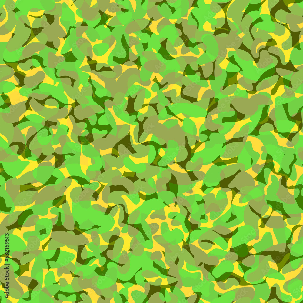 Geometric mosaic wild animal skin spots seamless pattern in green and ...