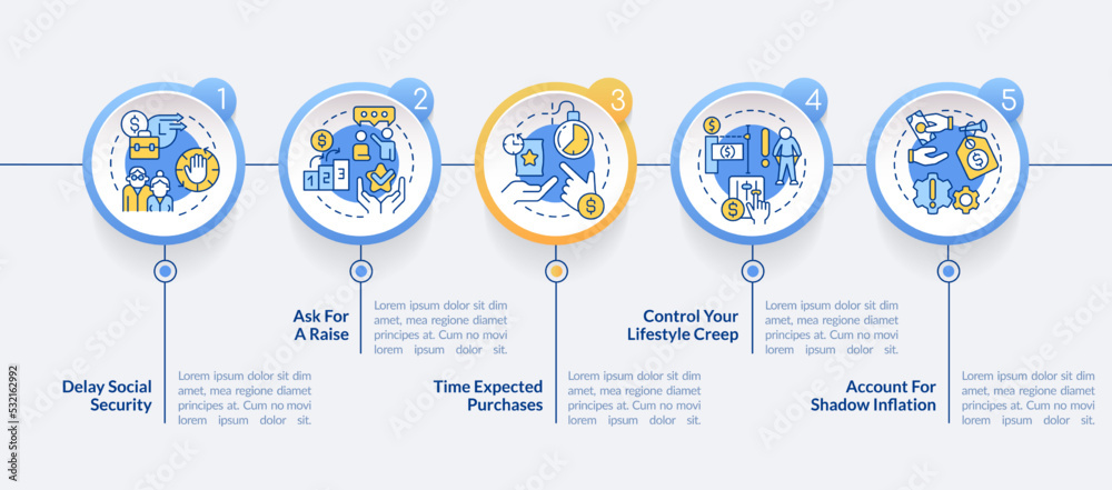 How can consumers deal with inflation circle infographic template. Data ...