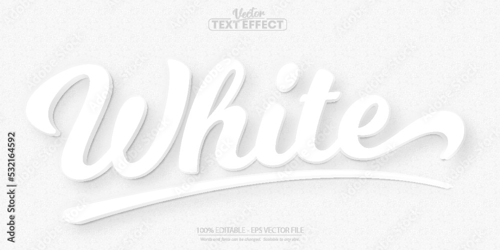 White text effect template, editable neumorphism design trend text ...