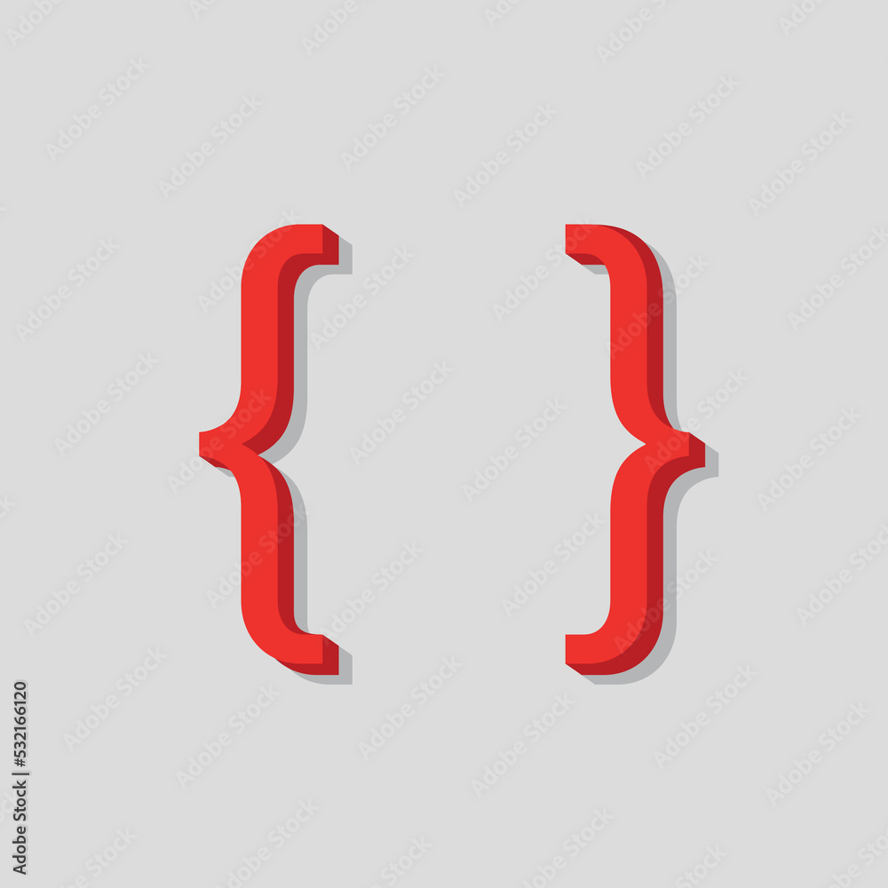 Different brackets set. Curly braces Vector illustration, curly bracket ...