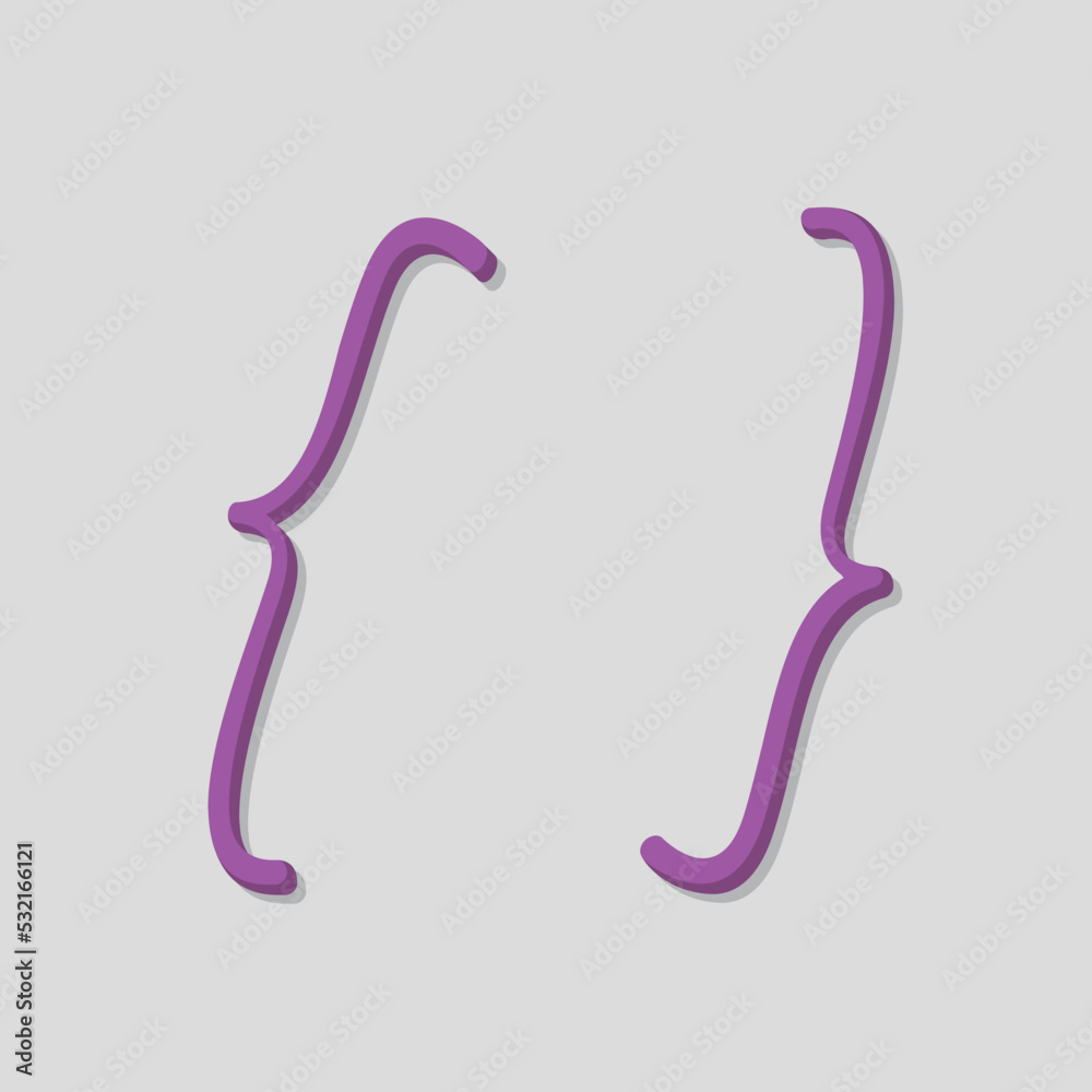 Different brackets set. Curly braces Vector illustration, curly bracket ...