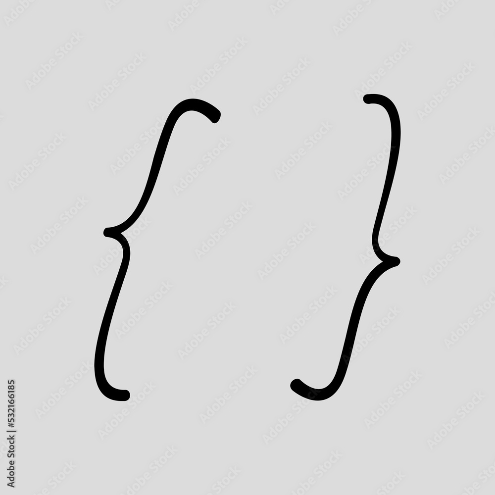 Different brackets set. Curly braces Vector illustration, curly bracket ...