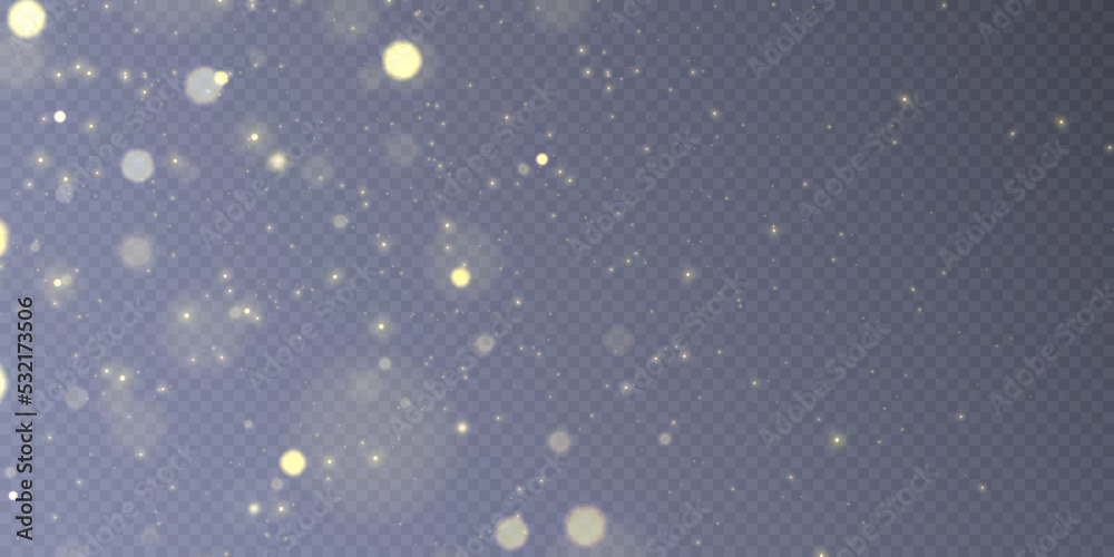 Light effect with many shimmering highlights on a transparent ...