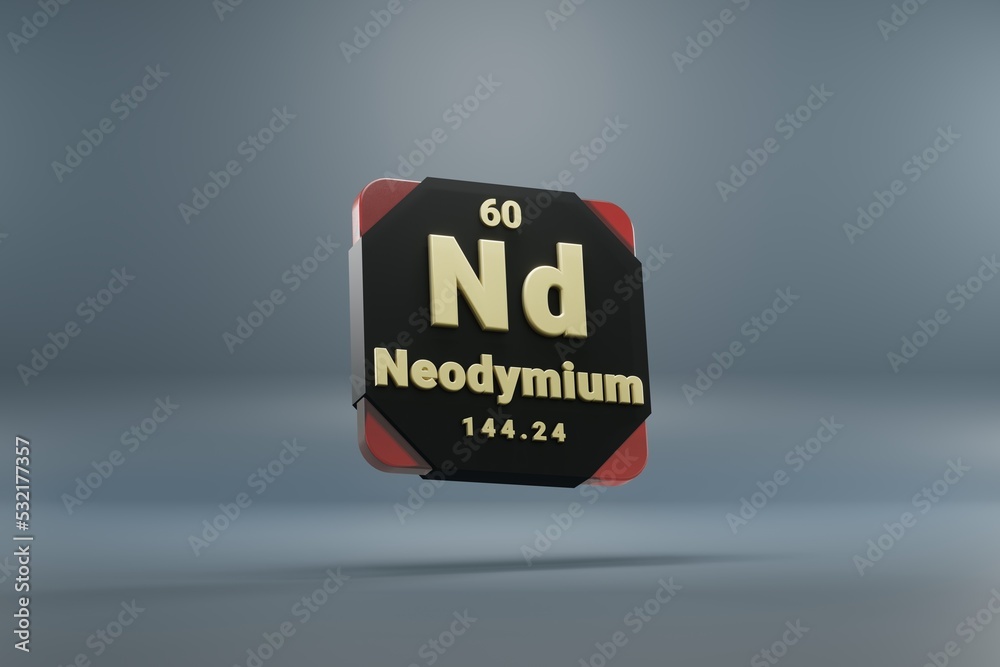 Beautiful abstract illustrations Standing black and red Neodymium ...