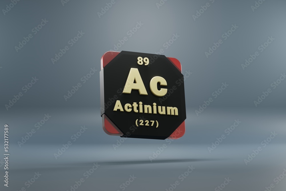 Beautiful abstract illustrations Standing black and red Actinium ...
