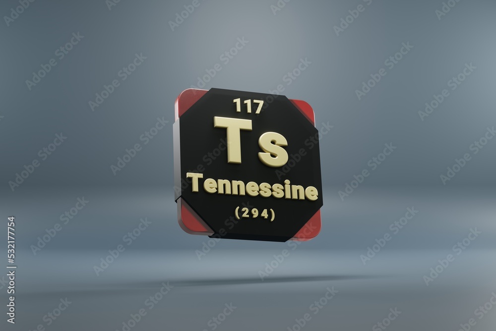 Beautiful abstract illustrations Standing black and red Tennessine ...