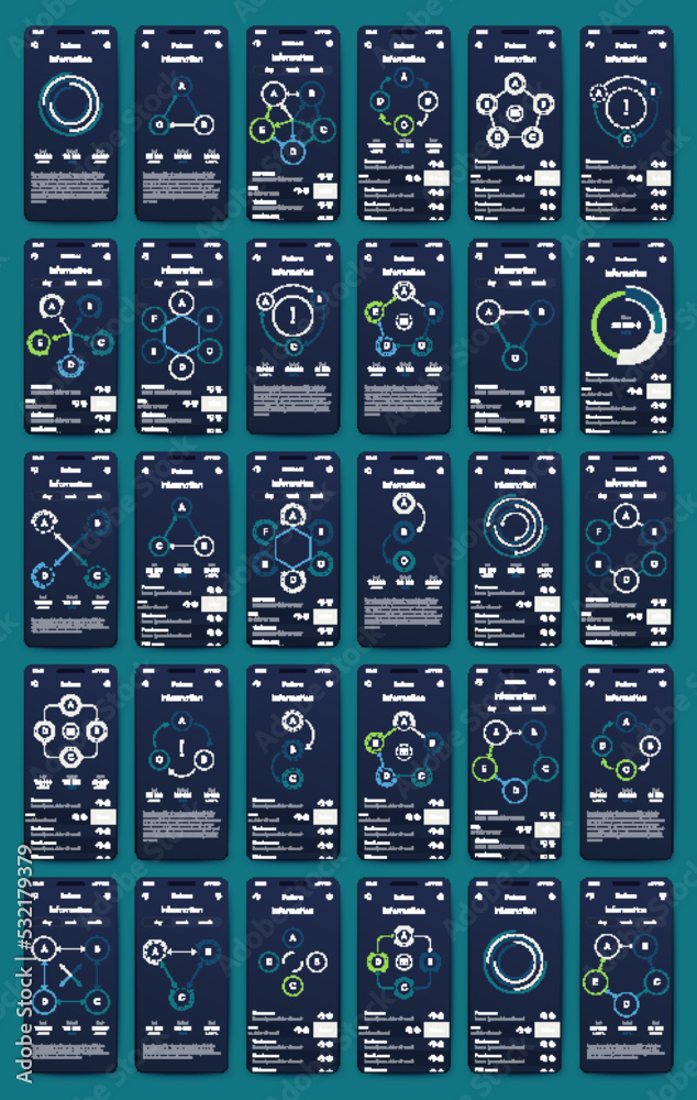 Vector graphics infographics with mobile phone. Template for creating ...