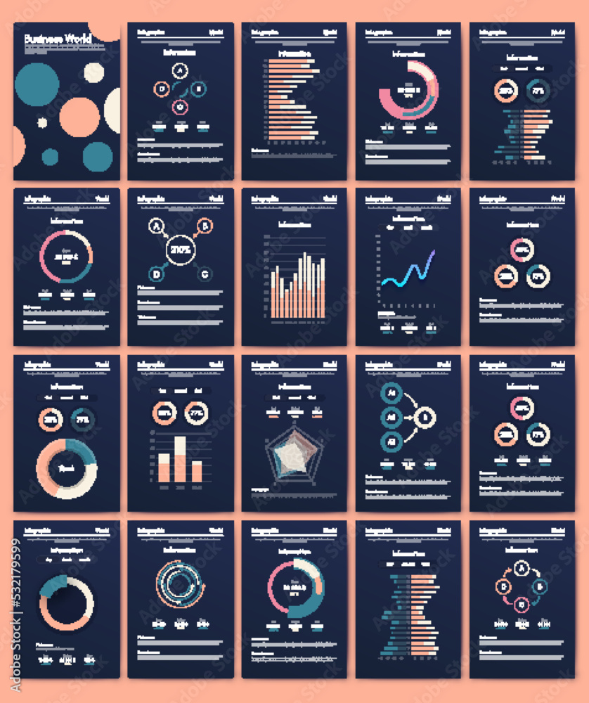 Vector graphics infographics with mobile phone. Template for creating ...