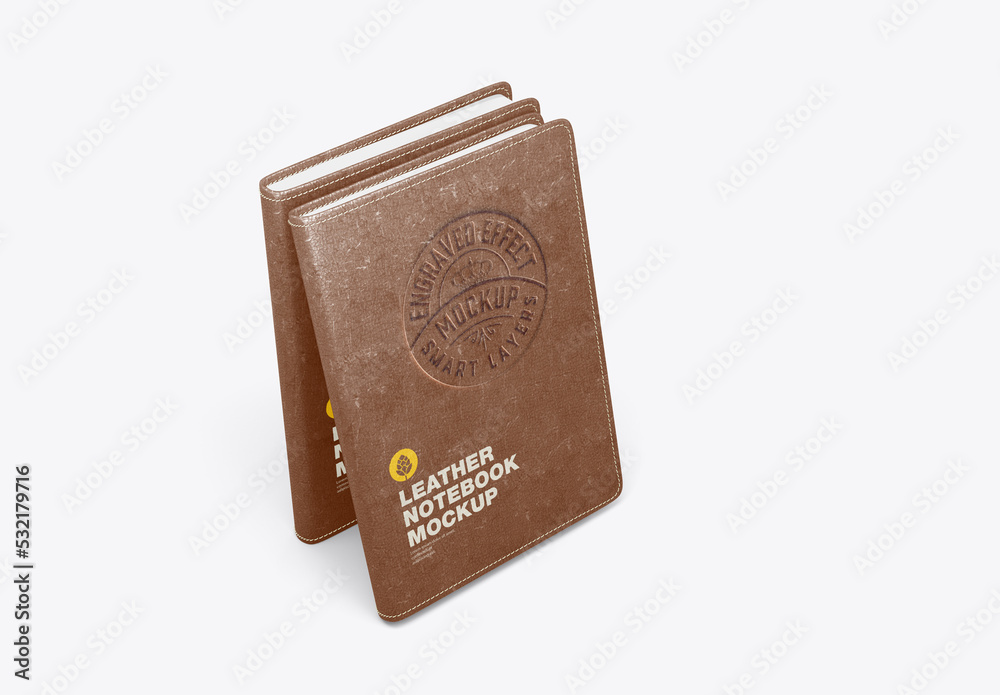 Leather Notebook Mockup Stock Template | Adobe Stock