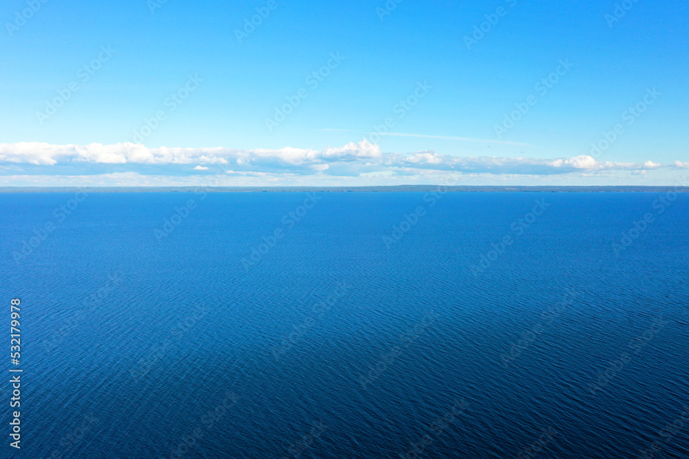 Aerial view of a crystal clear sea water texture. View from above ...