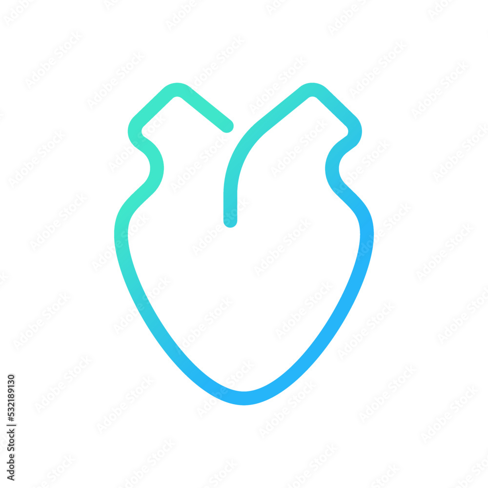 Heart pixel perfect gradient linear ui icon. Regular medical checkup ...