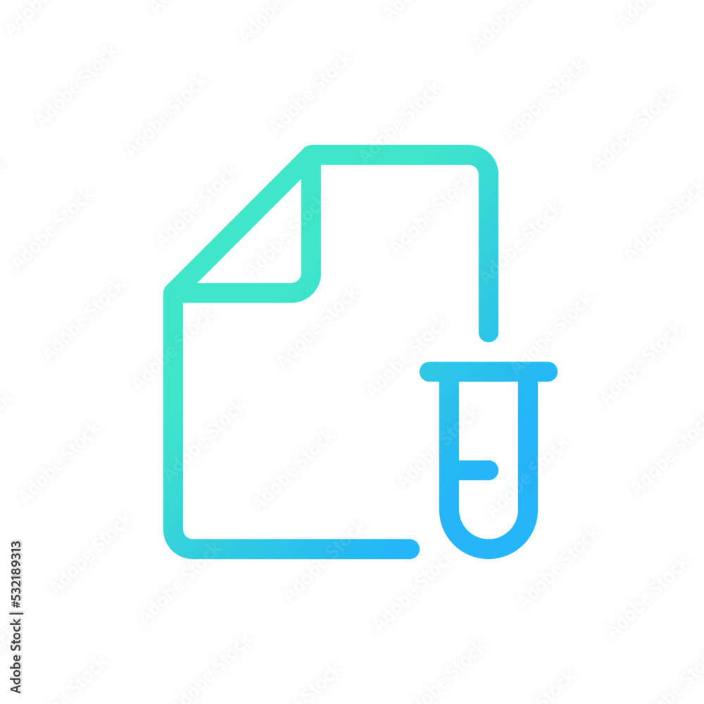 Vetor de Electronic test record pixel perfect gradient linear ui icon ...