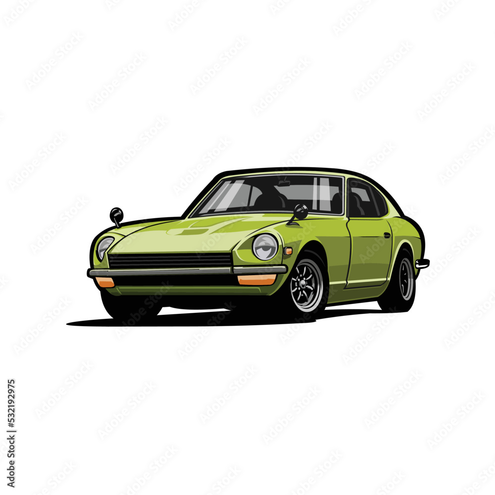 Premium Classic Japanese Sport Car Vector Illustration. Best for JDM ...
