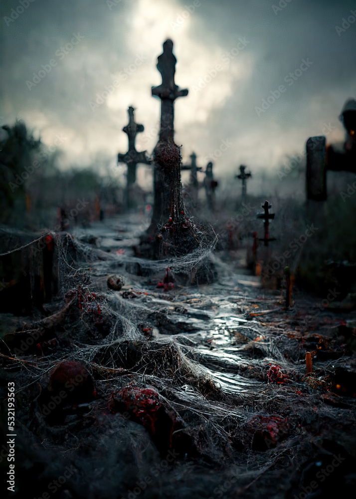 Ancient Ethnic Horror Symbols 3D illustration Printable Poster Stock ...