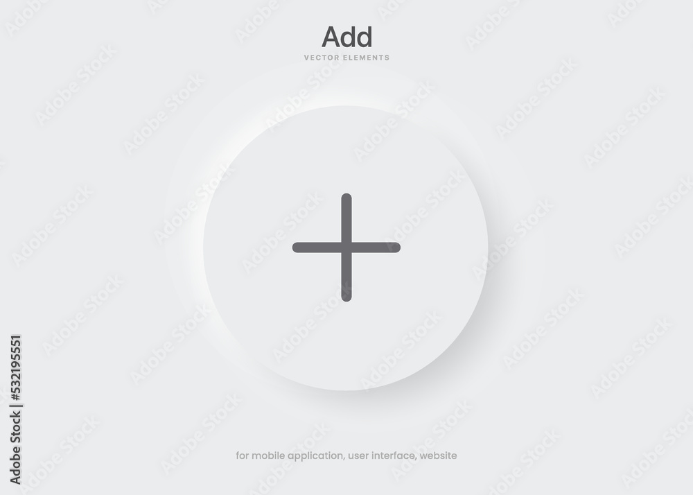 Plus icon vector. Add icon for UI UX, mobile app, presentation ...
