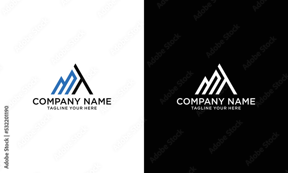 Letter MT Logo Symbol. Initial Monogram Logo. Vector logo for business ...