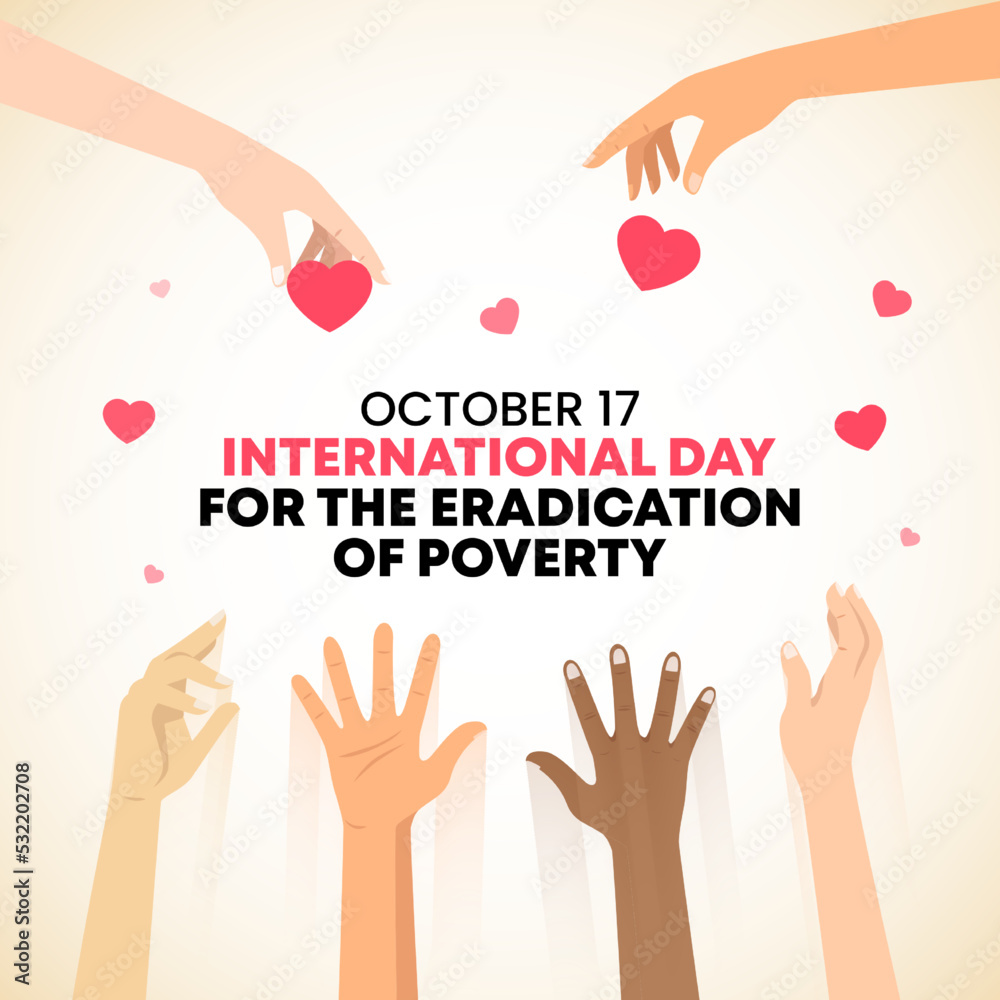 International Day For The Eradication Of Poverty Background With An