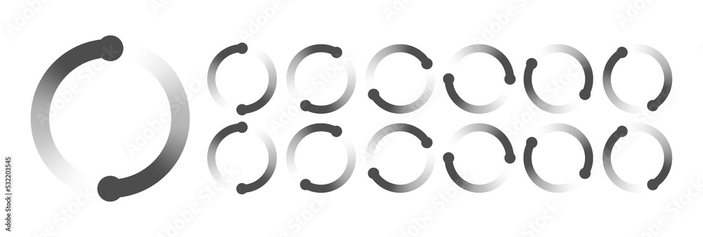 Circular Loading Buffering Icons Vector Video Ready for Animation Gif ...