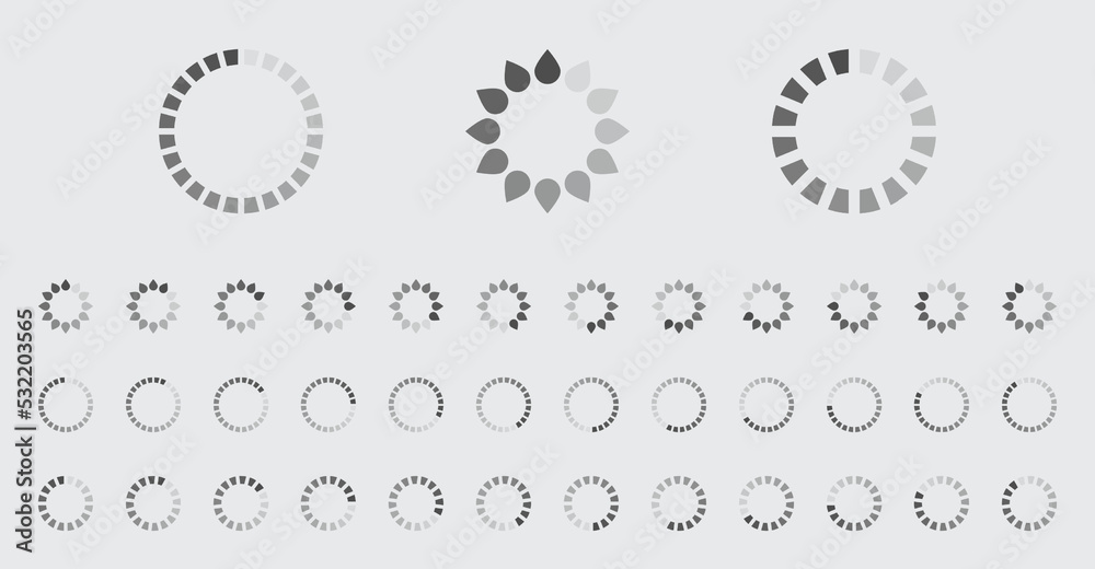 Circular Loading Buffering Icons Vector Video Ready for Animation Gif ... Circular Loading Buffering Icons Vector Video Ready for Animation Gif ...