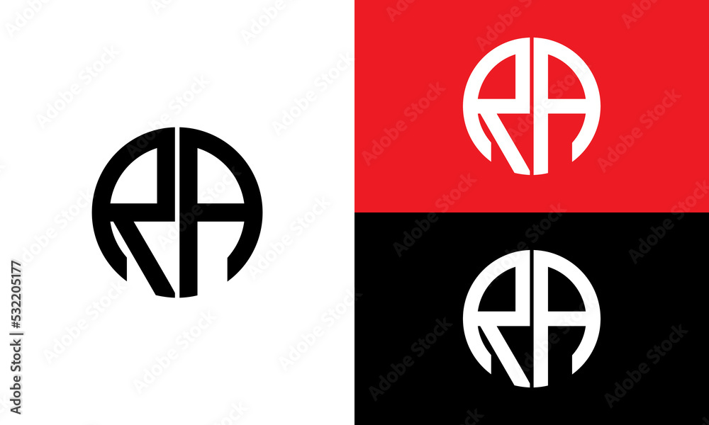 letter ra logo design Stock Vector | Adobe Stock