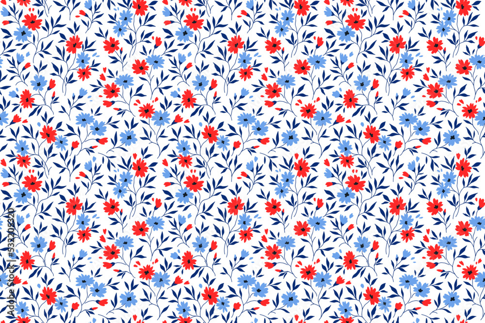 Cute floral pattern in the small flowers. Seamless vector texture ...