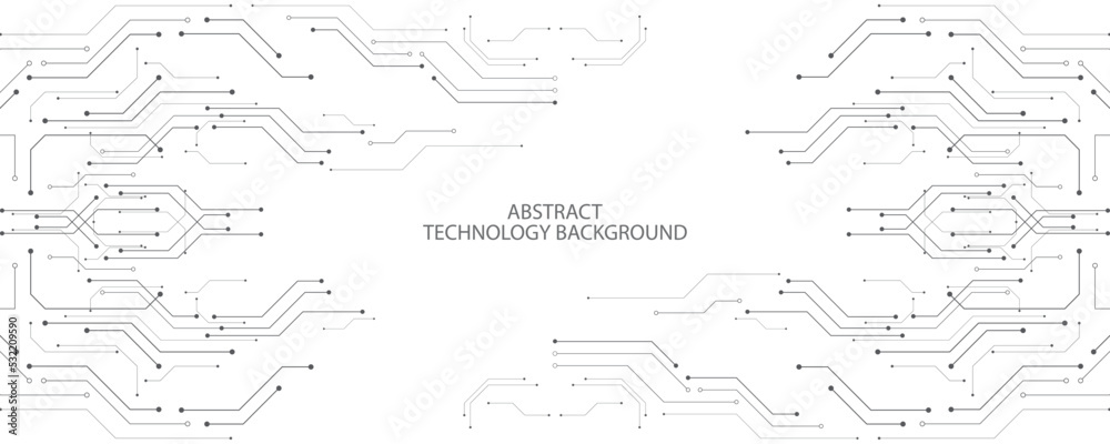 Grey white Abstract technology background,Hi tech digital connect ...
