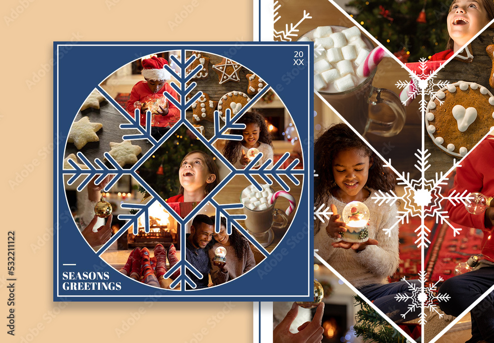 Holiday Collage Layouts Stock Template | Adobe Stock