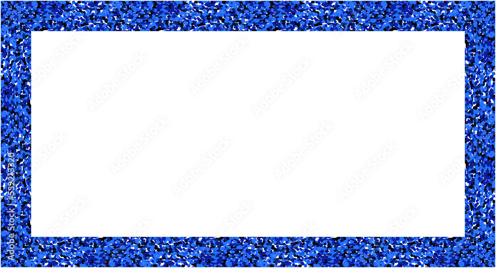 Blue mosaic rectangle frame Decorative design element Vertical or ...