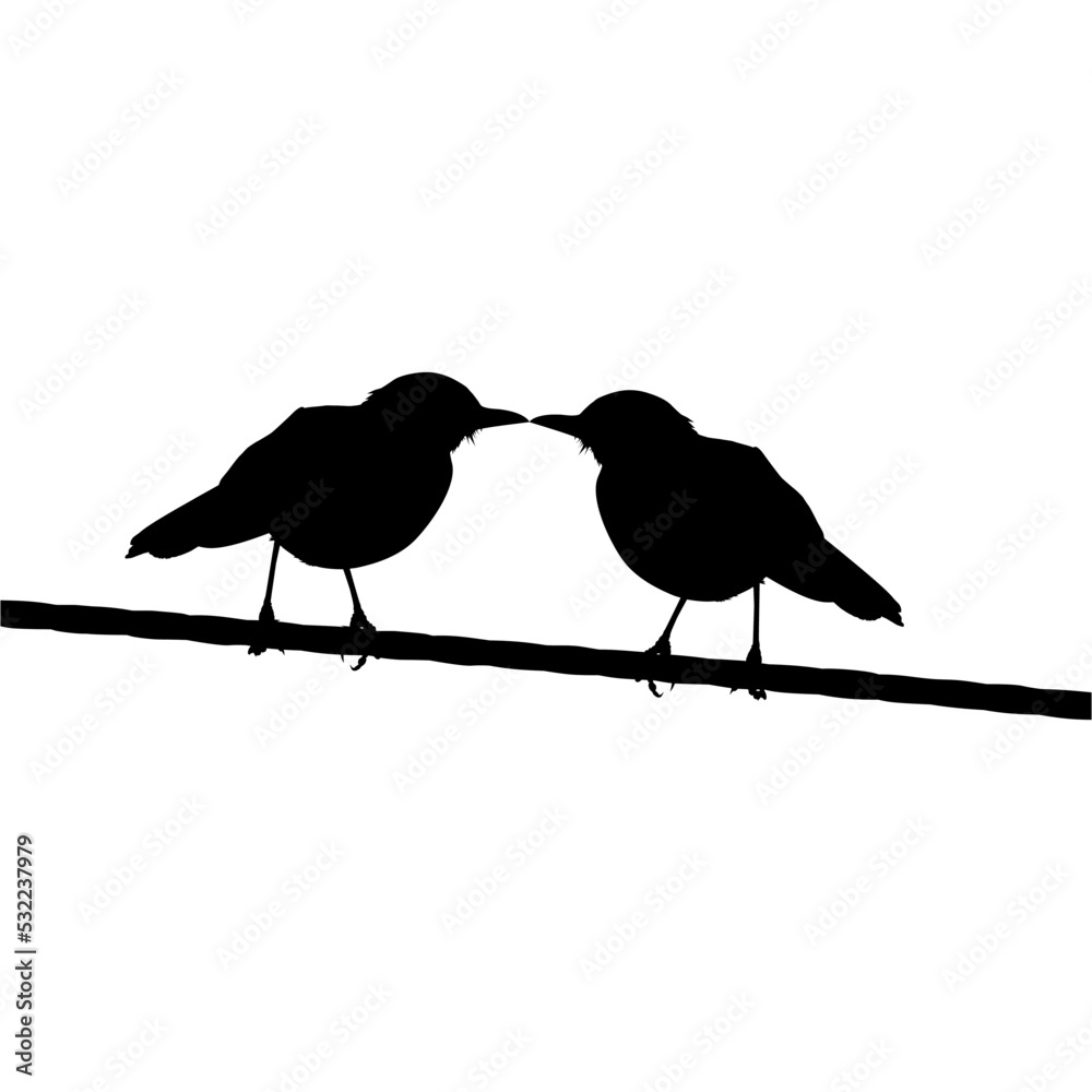 Bird On A Wire Silhouette