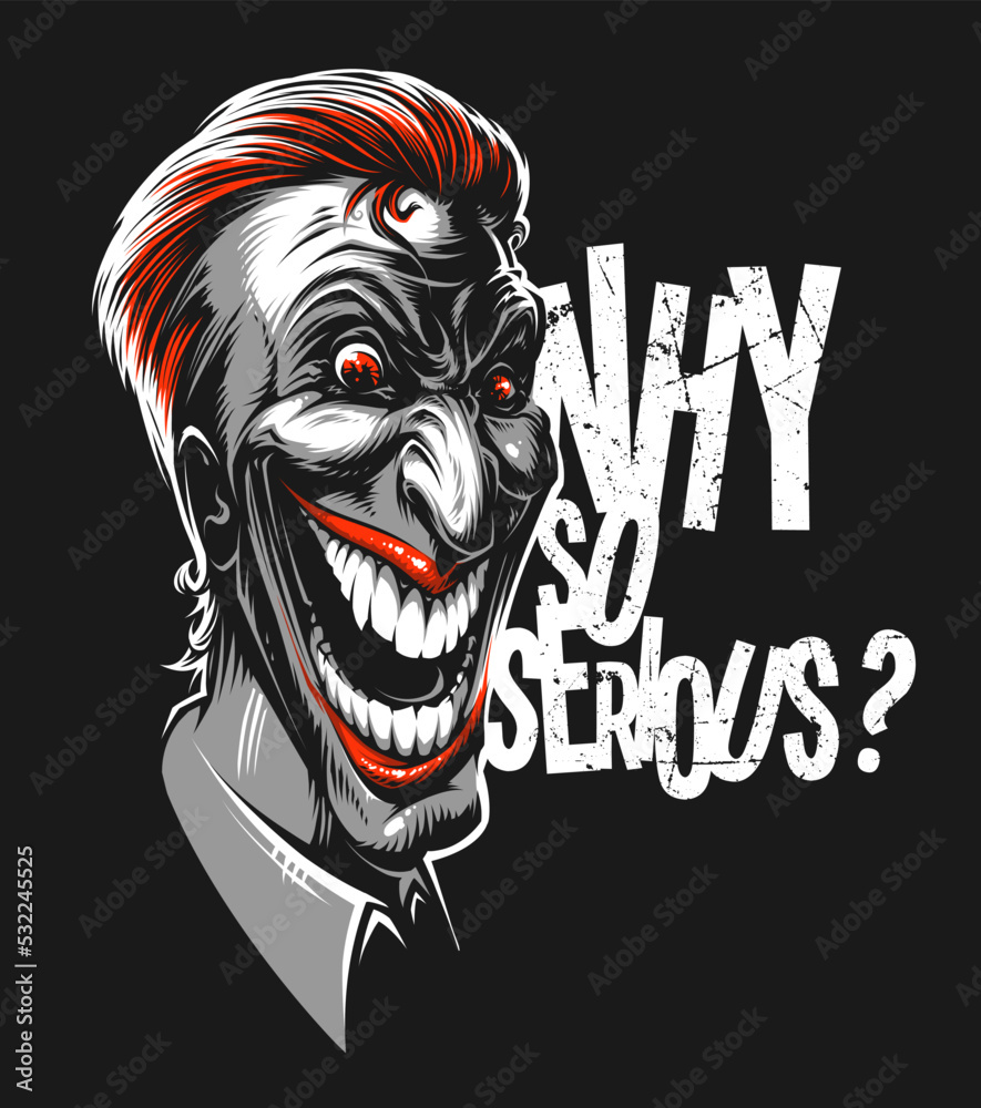 Vector Laughing Joker Stock Vector | Adobe Stock