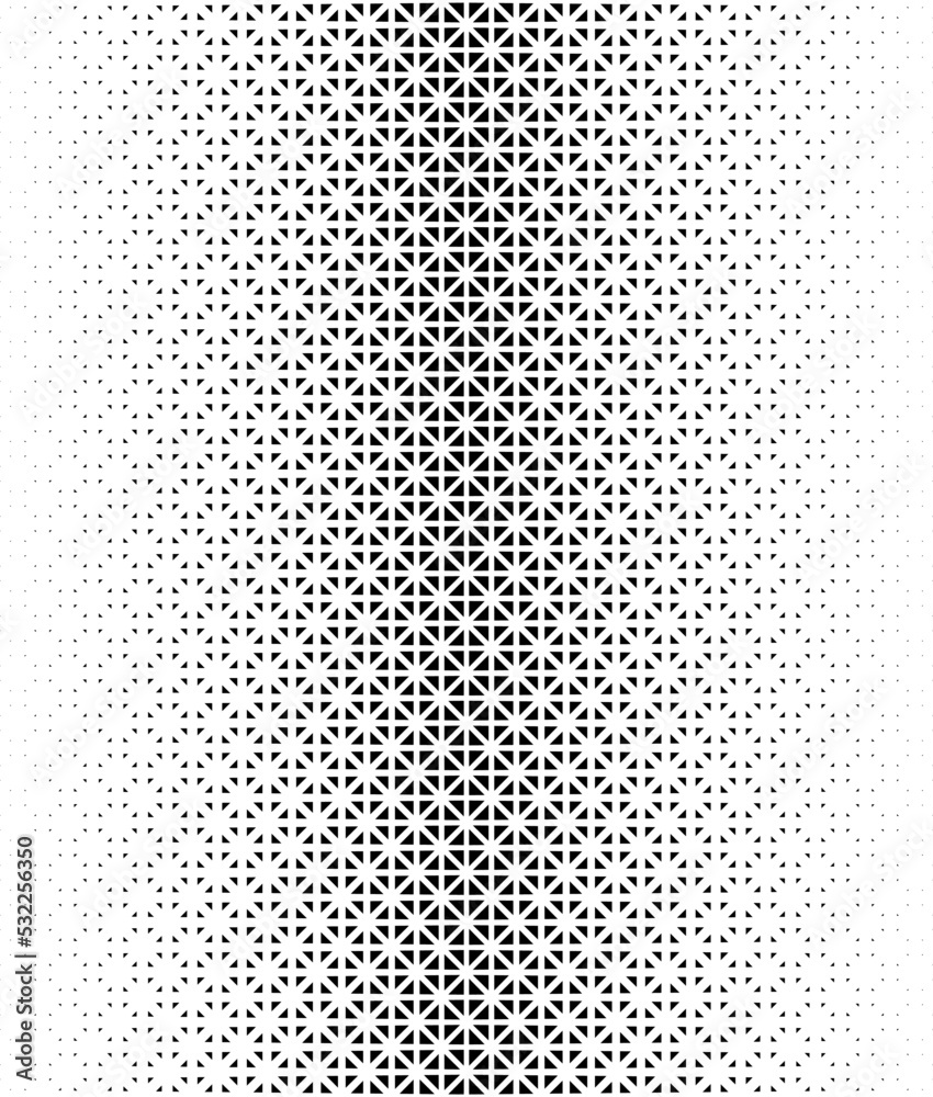 Geometric pattern of black figures on a white background.Option with a ...