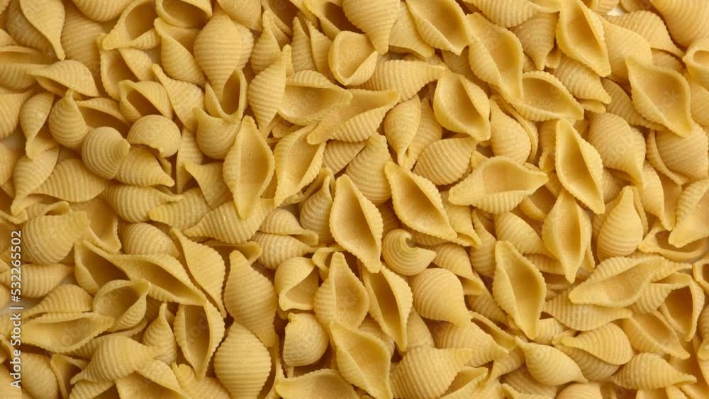 Conchiglie, Shells or Seashells Pasta Wallpaper. Spiral Raw Macaroni ...